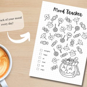 Halloween Mood Tracker - PRINTABLE Journal Page - Planner Page ...