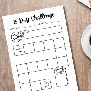 15 Day Challenge - PRINTABLE Journal Page - Choose Your Challenge - 15 ...