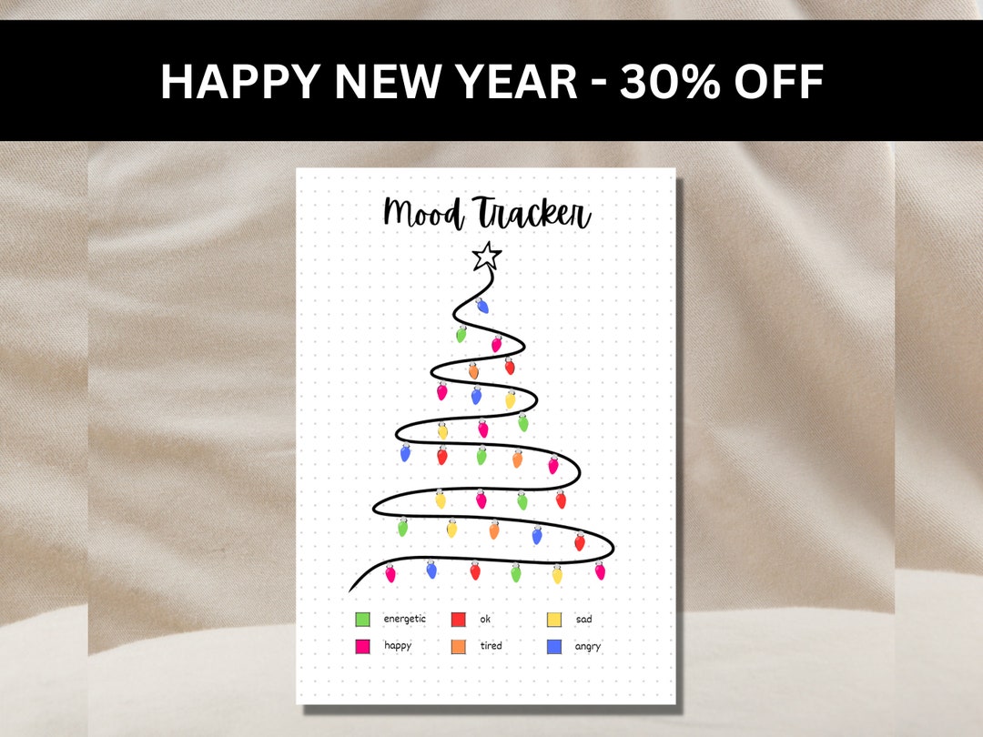 Christmas Tree Mood Tracker A5 Journal Page PRINTABLE Tracker Daily ...