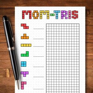 Mom-tris Tracker - PRINTABLE Journal Page - Planner Page - Monthly ...