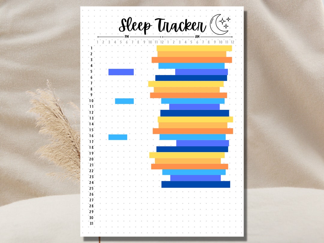 Sleep Tracker A5 Journal Page Printable Monthly Sleep - Etsy Canada