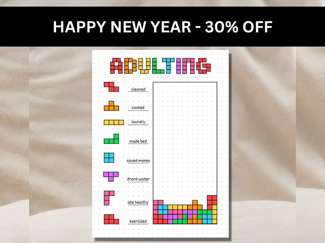 Adulting Tracker A5 Journal Page PRINTABLE Tracker Monthly Tracker ...