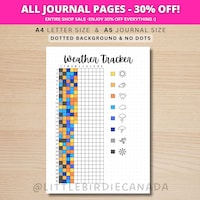 Weather Tracker - PRINTABLE Journal Page - Planner Page - Yearly ...