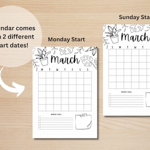 March Title Page March Calendar PRINTABLE Calendar Printable Title Page ...