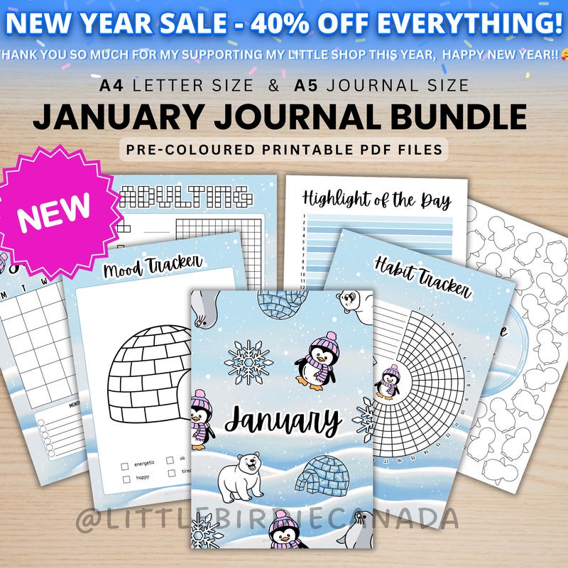 January Journal Planner - Etsy