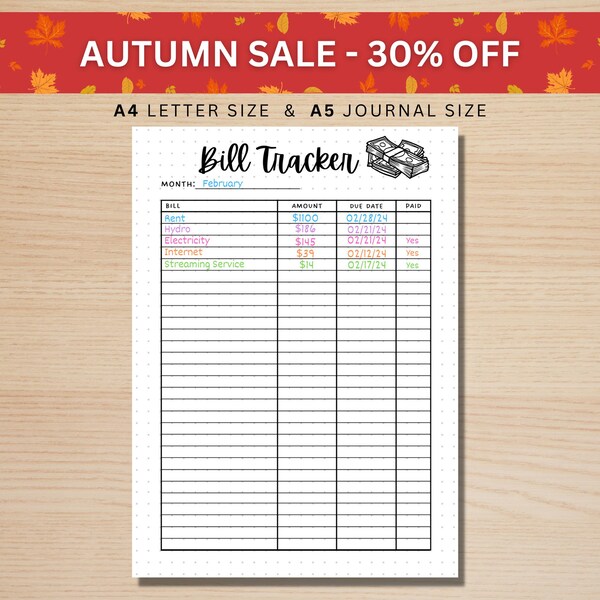 Billing Tracker - Etsy