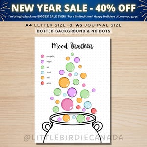 Cauldron Mood Tracker PRINTABLE Journal Page Planner Page Daily Mood ...