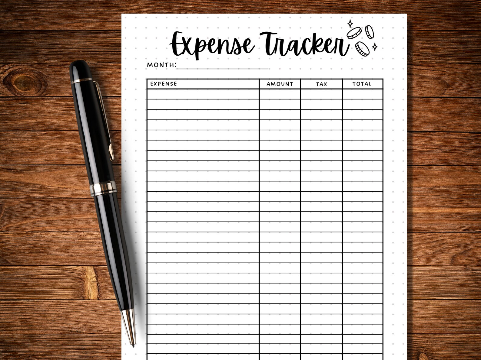 Expense Tracker - PRINTABLE Journal Page - Planner Page - Spending ...