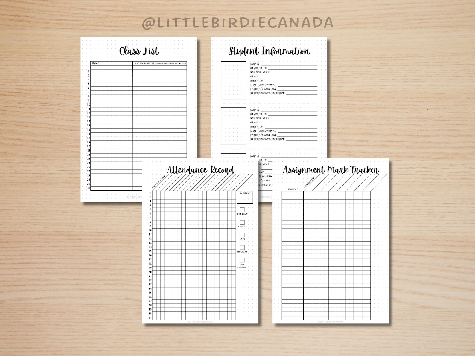 Teacher Planner Bundle - PRINTABLE Teacher Journal Pages - Teacher ...