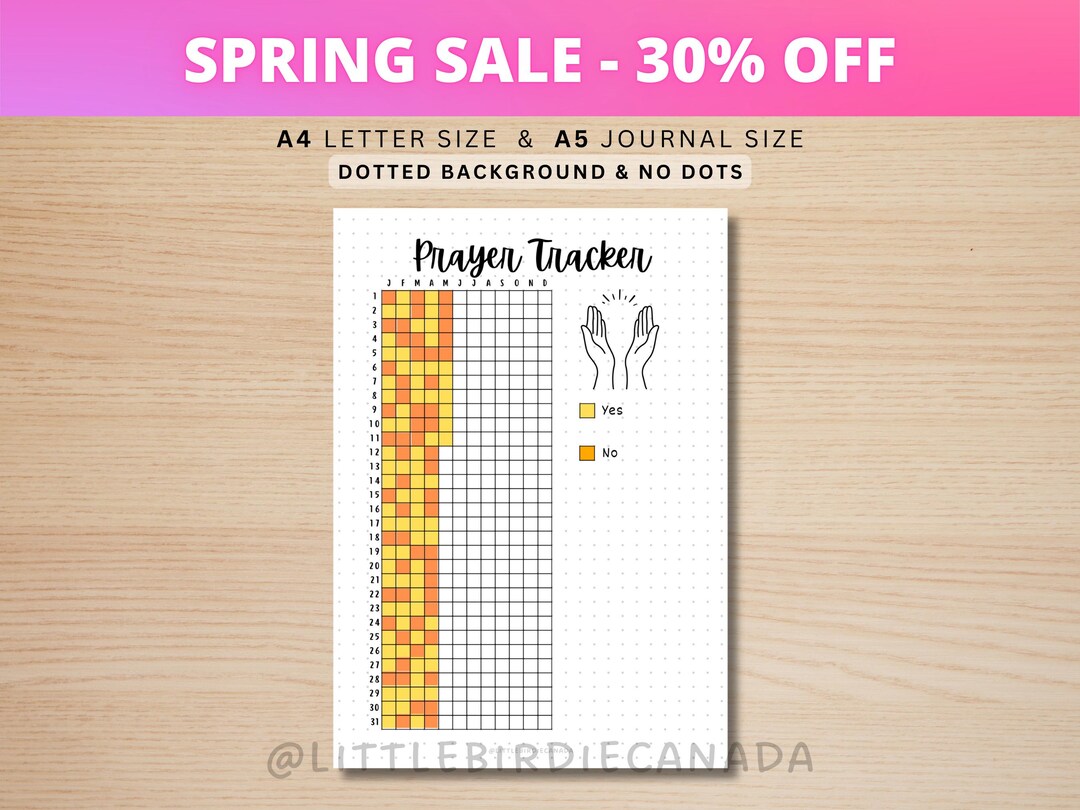 Prayer Tracker - PRINTABLE Journal Page - Prayer Journal - Track ...