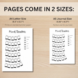Polaroid Mood Tracker - PRINTABLE Journal Page - Planner Page ...