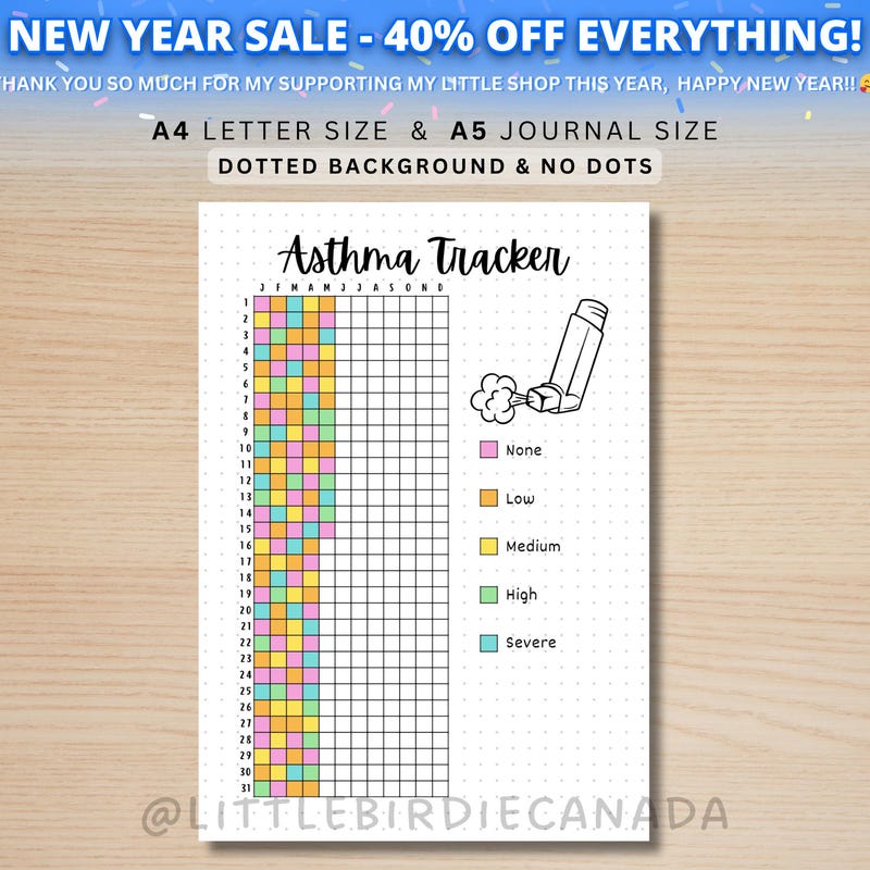 Printable Asthma Tracker - Etsy