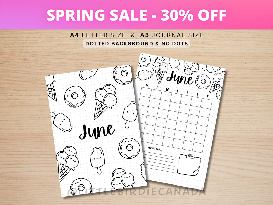June Title Page June Calendar PRINTABLE Calendar Printable Title Page ...