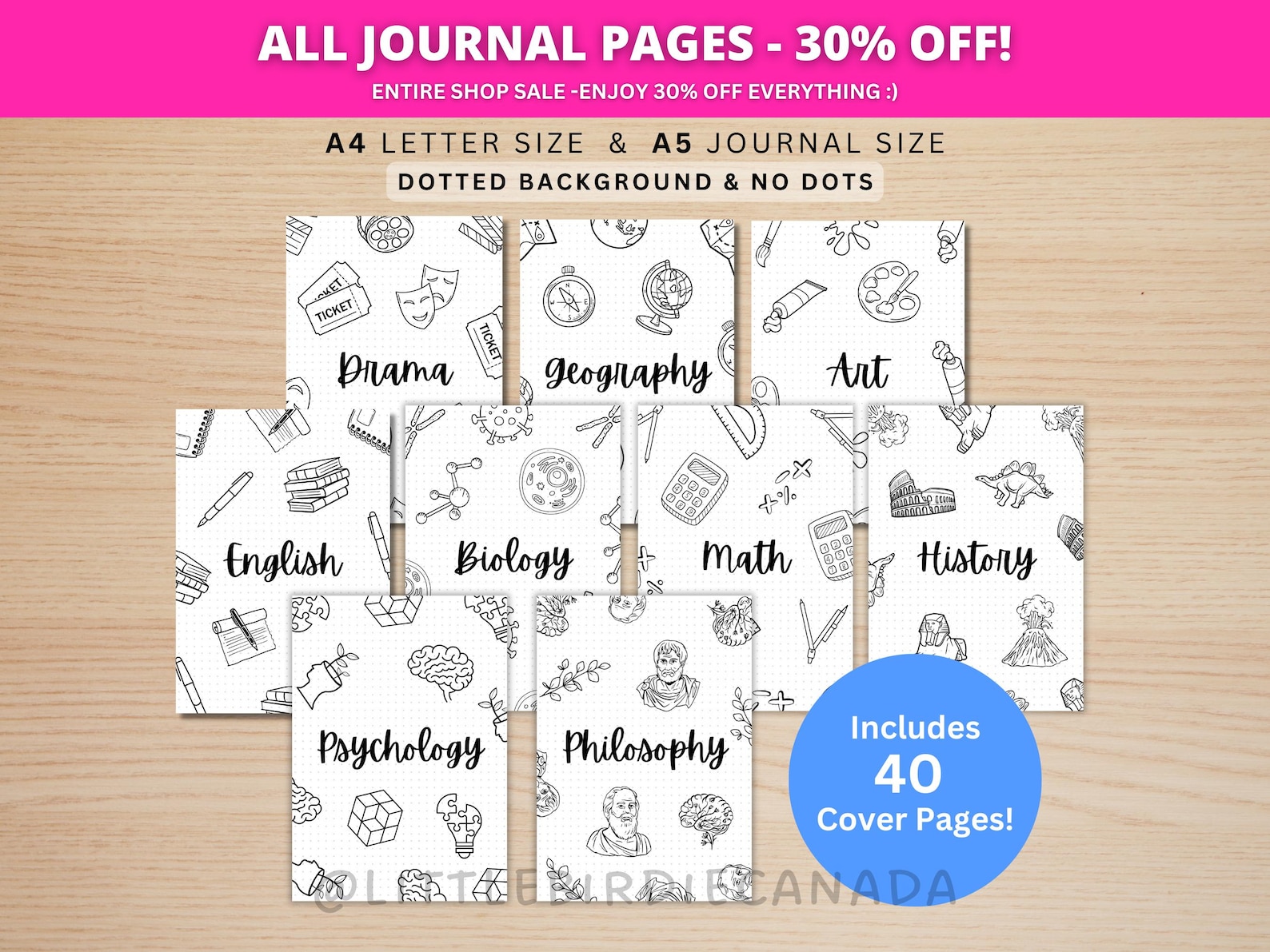 Subject Cover Pages - PRINTABLE Cover Page - Subject Binder Cover Page ...