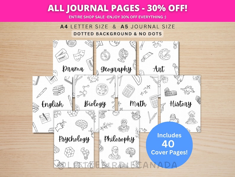 Subject Cover Pages - PRINTABLE Cover Page - Subject Binder Cover Page ...