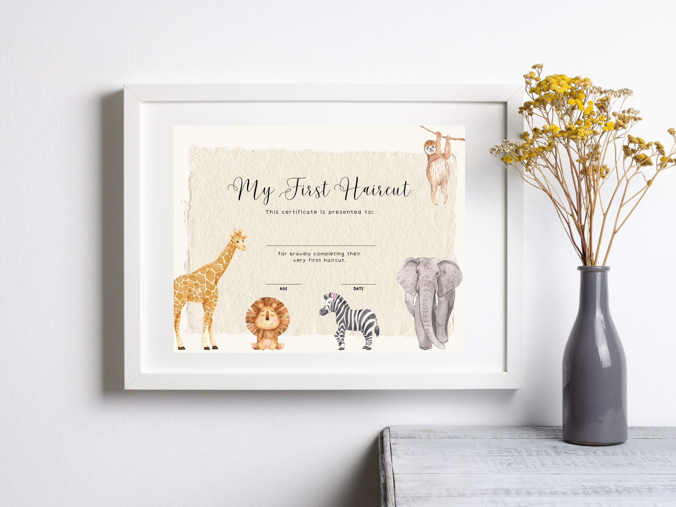 My First Haircut Certificate First Haircut Keepsake First Hair - Etsy ...