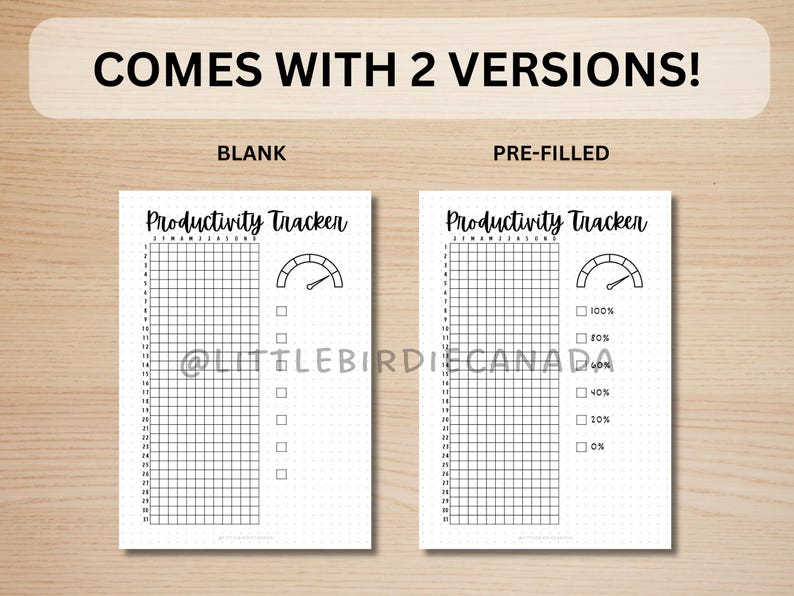 Productivity Tracker - PRINTABLE Journal Page - Productivity Planner ...