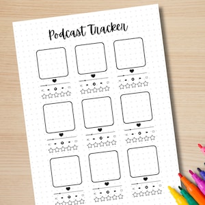 Podcast Tracker - PRINTABLE Journal Page - Planner Page - Monthly ...