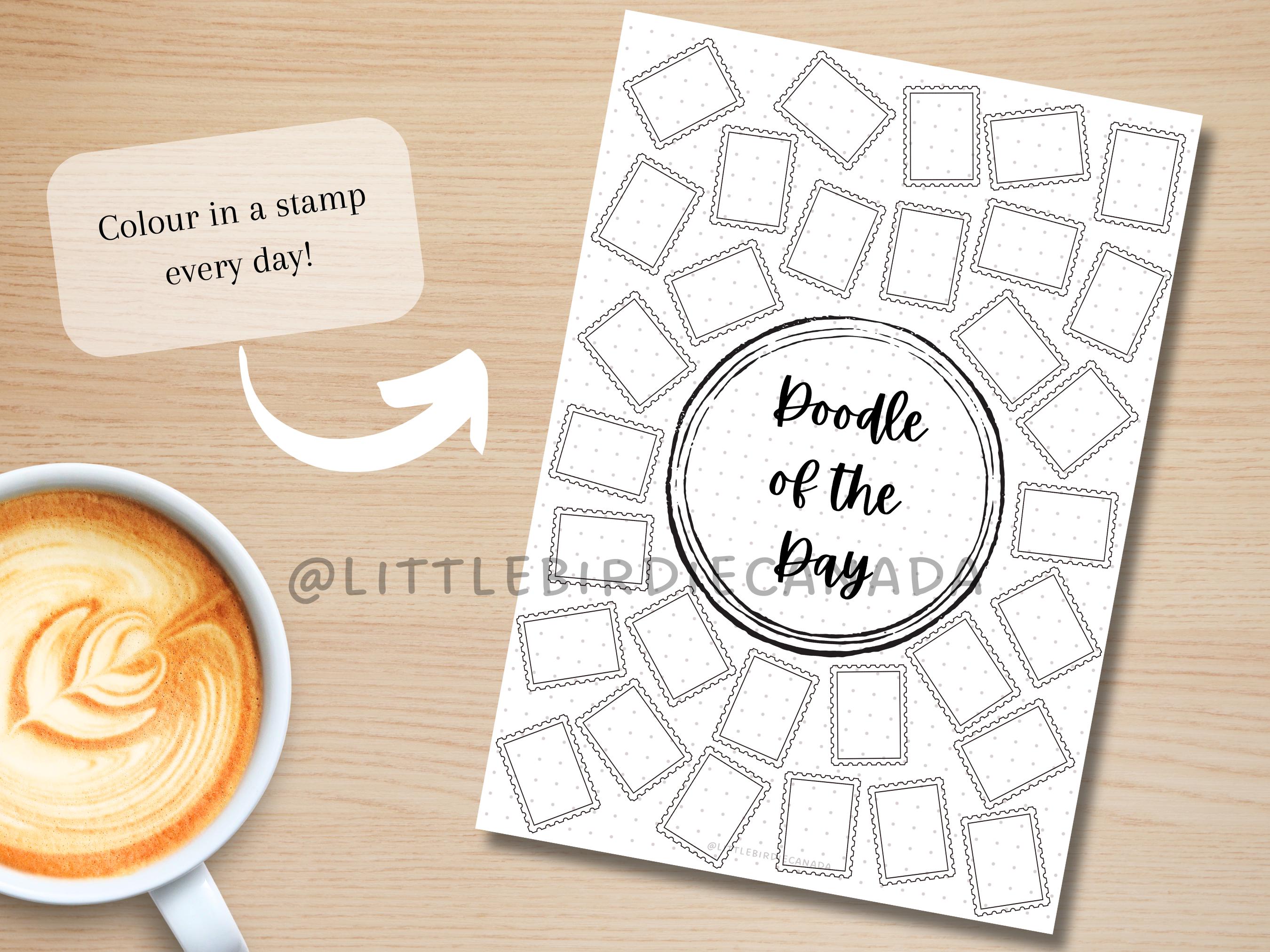 Stamp Doodle of the Day - PRINTABLE Journal Page - Love Letter Theme ...