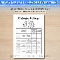 Printable Fast Food Bingo - Etsy