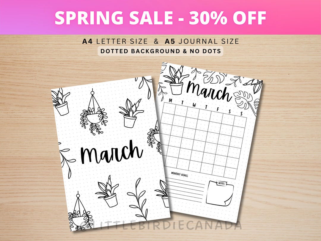 March Title Page March Calendar PRINTABLE Calendar Printable Title Page ...