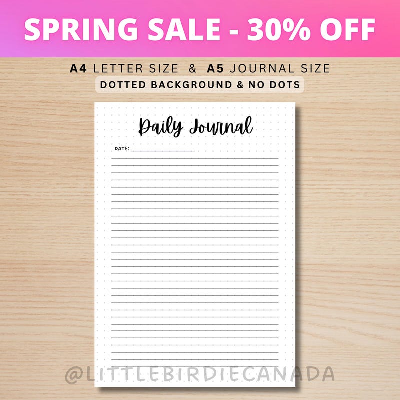 Daily Journal Printable - Etsy