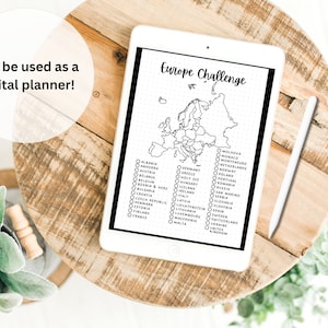 Europe Challenge - PRINTABLE Journal Page - Planner Page - European ...