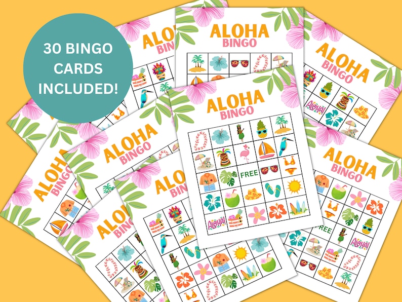 Aloha Bingo Cards Hawaiian Bingo Luau Bingo Luau Party Games - Etsy Aloha Bingo Cards Hawaiian Bingo Luau Bingo Luau Party Games - Etsy