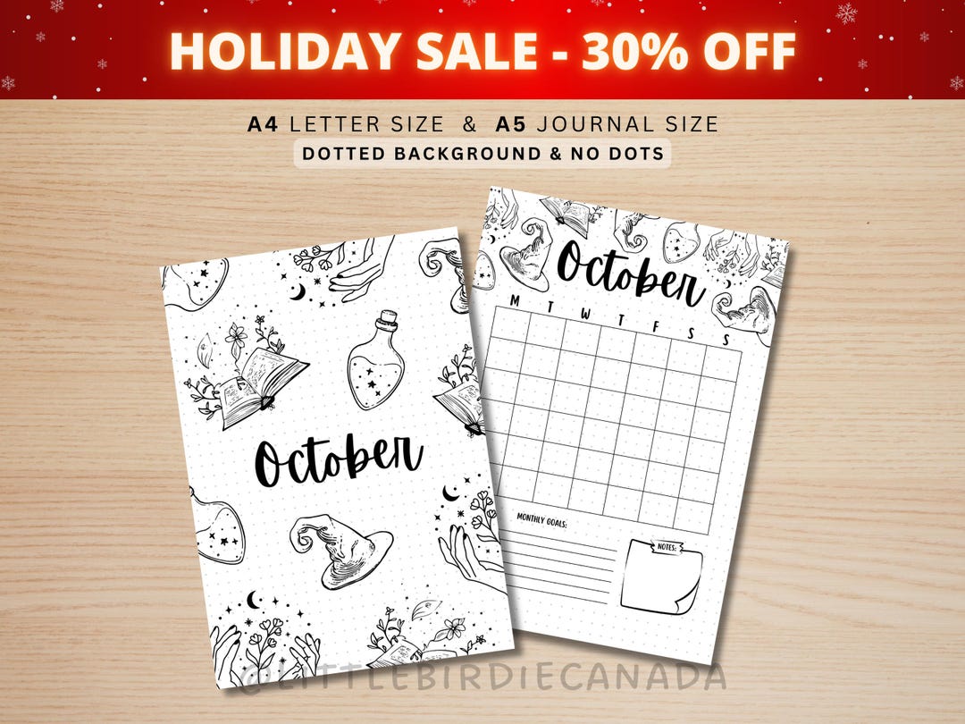 October Title Page October Calendar PRINTABLE Calendar Printable Title ...