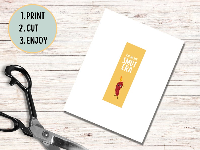 Printable Bookmark for Women Smut Bookmark Printable Funny Bookmark ...
