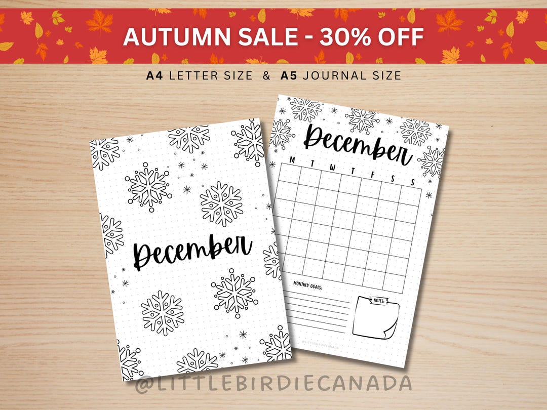 December Title Page December Calendar PRINTABLE Calendar Printable ...