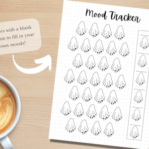 Ghost Mood Tracker - PRINTABLE Journal Page - Planner Page - Feeling ...