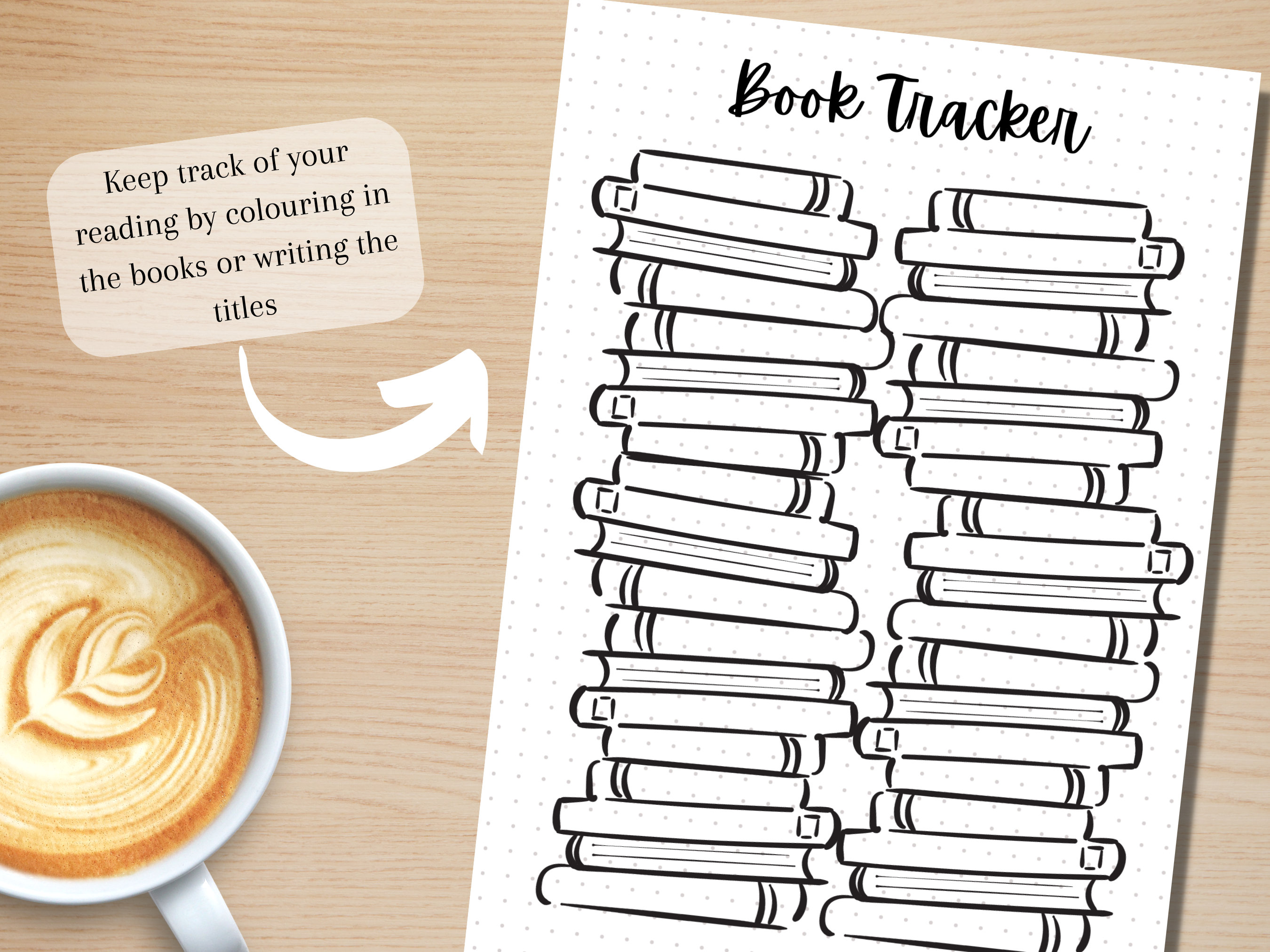 Book Tracker - PRINTABLE Journal Page - Book Journal - Reading Log ...