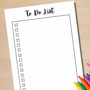 To Do List - PRINTABLE Journal Page - to Do List Printable - to Do List ...