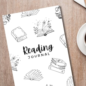 Reading Journal Cover Page - PRINTABLE Journal Page - Book Journal ...