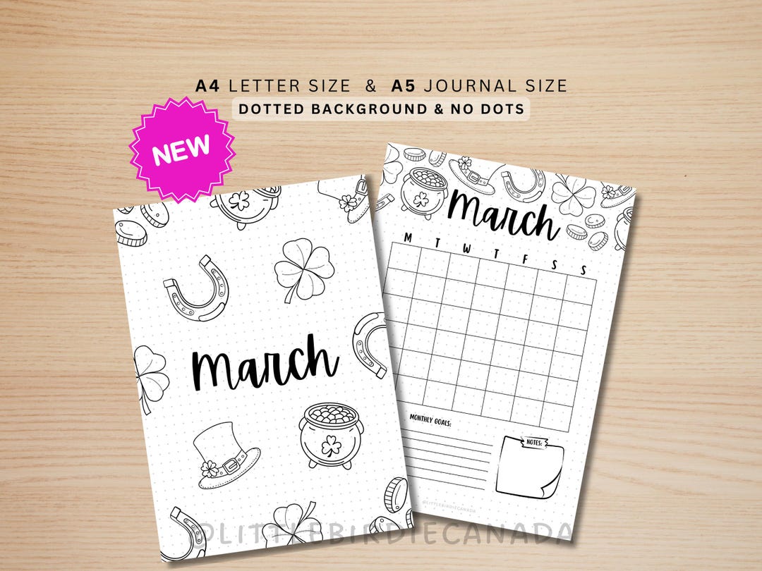March Title Page and Calendar - PRINTABLE Calendar - St Patricks Day ...