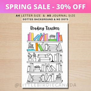 Bookshelf Reading Tracker - PRINTABLE Journal Page - Reading Log - Book ...