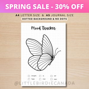 Butterfly Mood Tracker - PRINTABLE Journal Page - Planner Page ...