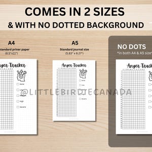 Anger Tracker - PRINTABLE Journal Page - Planner Page - Daily Tracker ...