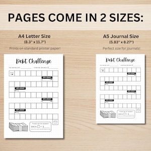 Debt Challenge - PRINTABLE Journal Page - Planner Page - Debt Tracker ...