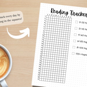 Reading Tracker PRINTABLE Journal Page Planner Page Book Journal ...