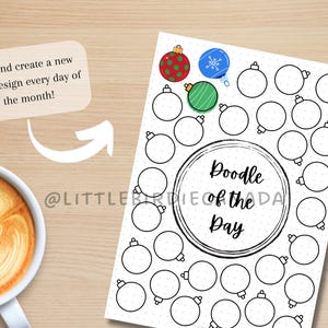 Ornament Doodle of the Day PRINTABLE Journal Page Planner Page Daily ...