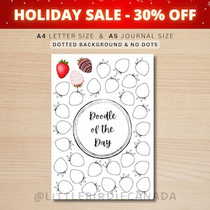 Strawberry Doodle of the Day PRINTABLE Journal Page Planner Page Daily ...