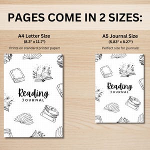 Reading Journal Cover Page - PRINTABLE Journal Page - Book Journal ...