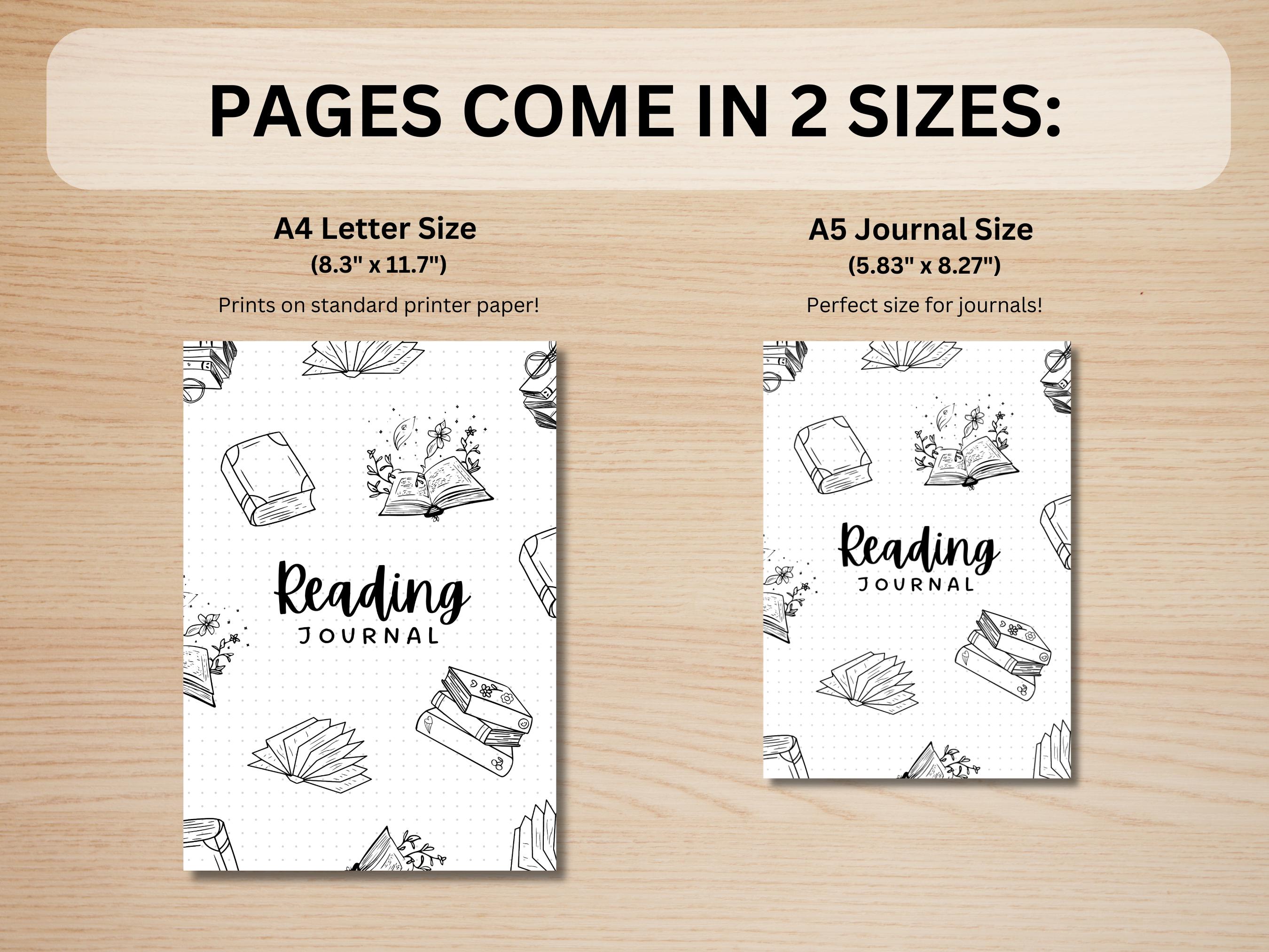 Reading Journal Cover Page - PRINTABLE Journal Page - Book Journal ...