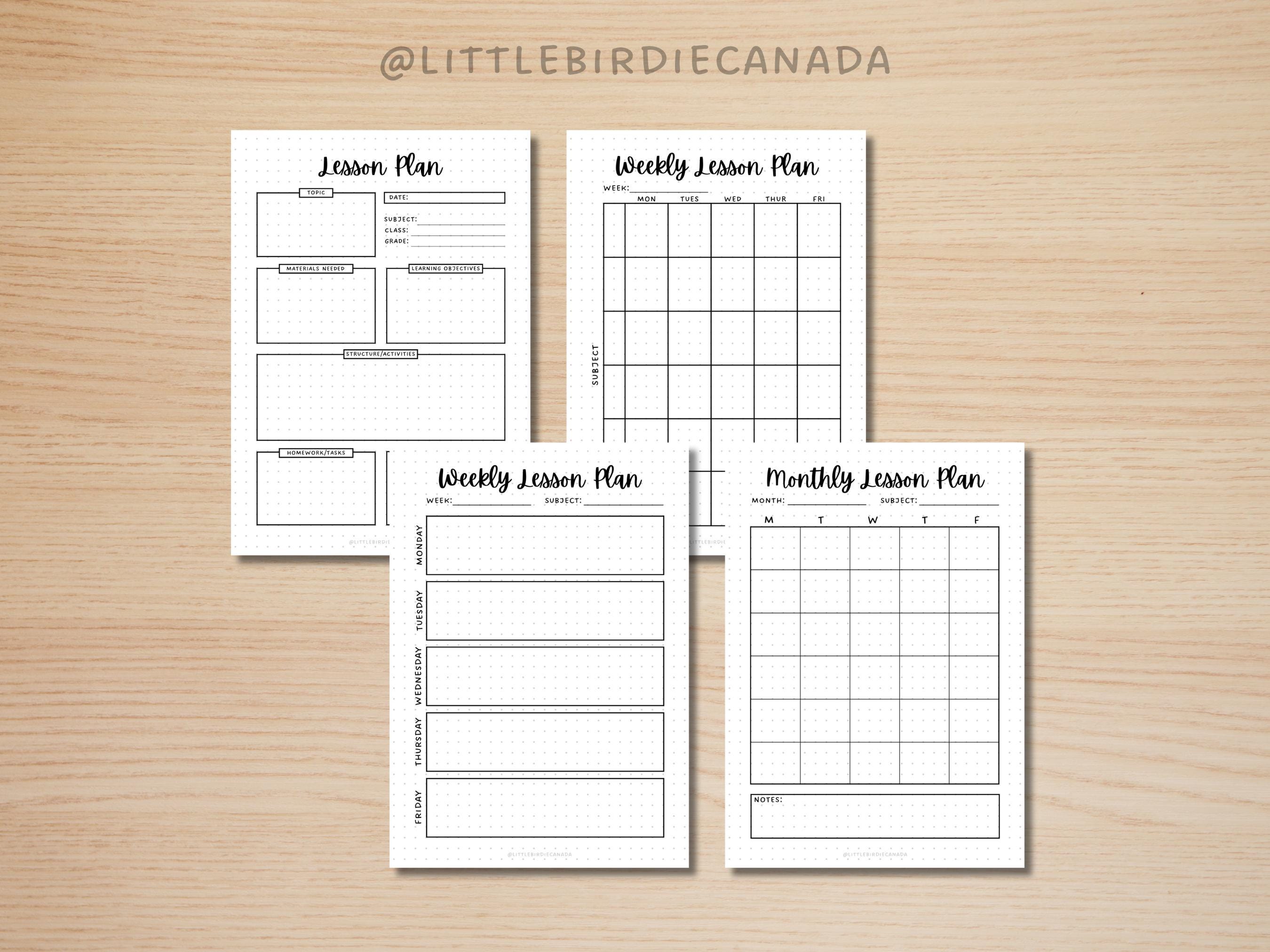 Teacher Planner Bundle - PRINTABLE Teacher Journal Pages - Teacher ...