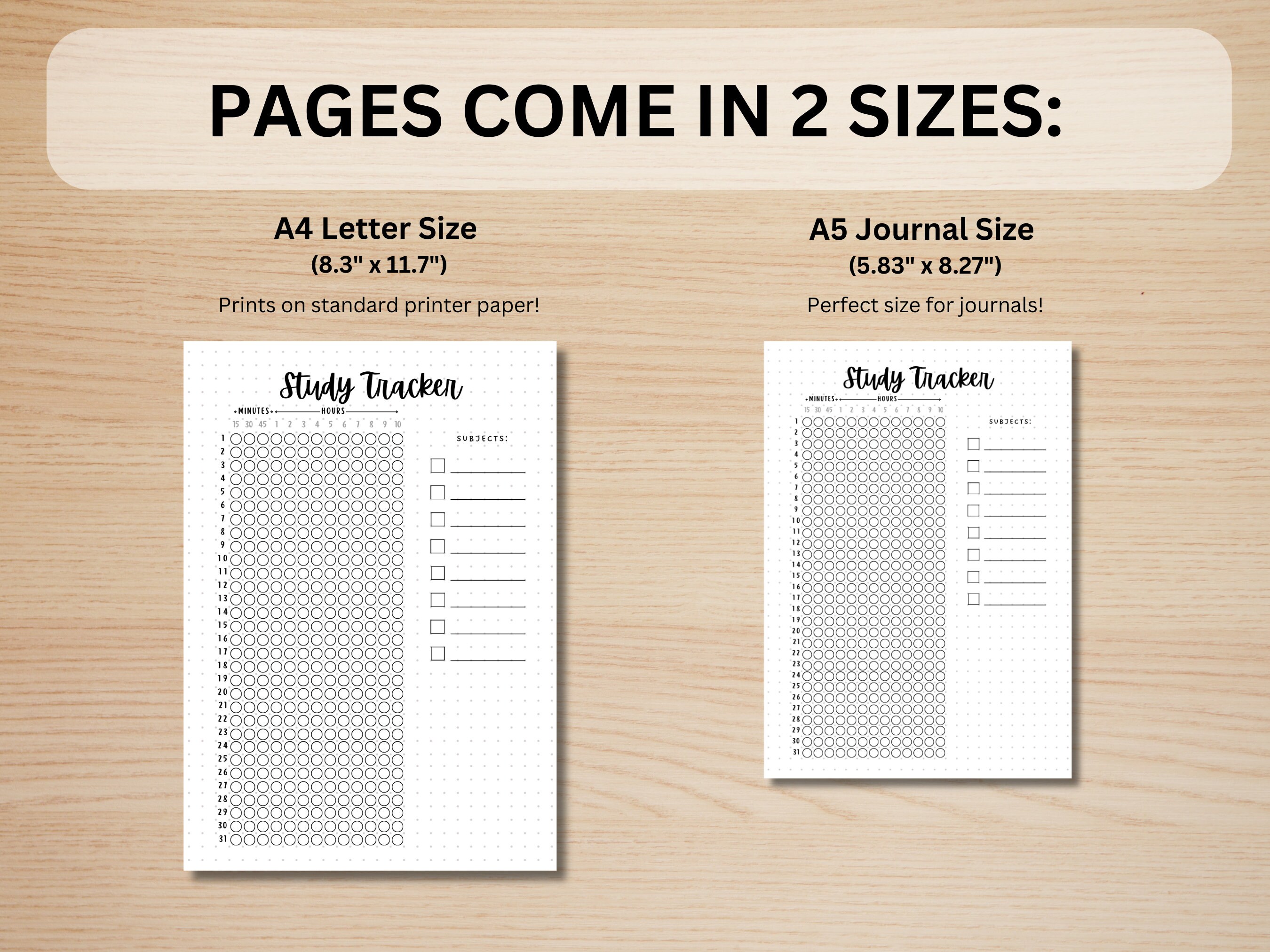 Study Tracker - PRINTABLE Journal Page - Student Journal - Student ...