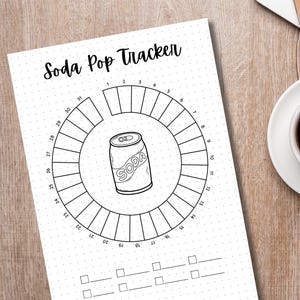 Soda Pop Tracker - PRINTABLE Journal Page - Health Tracker - Caffeine ...