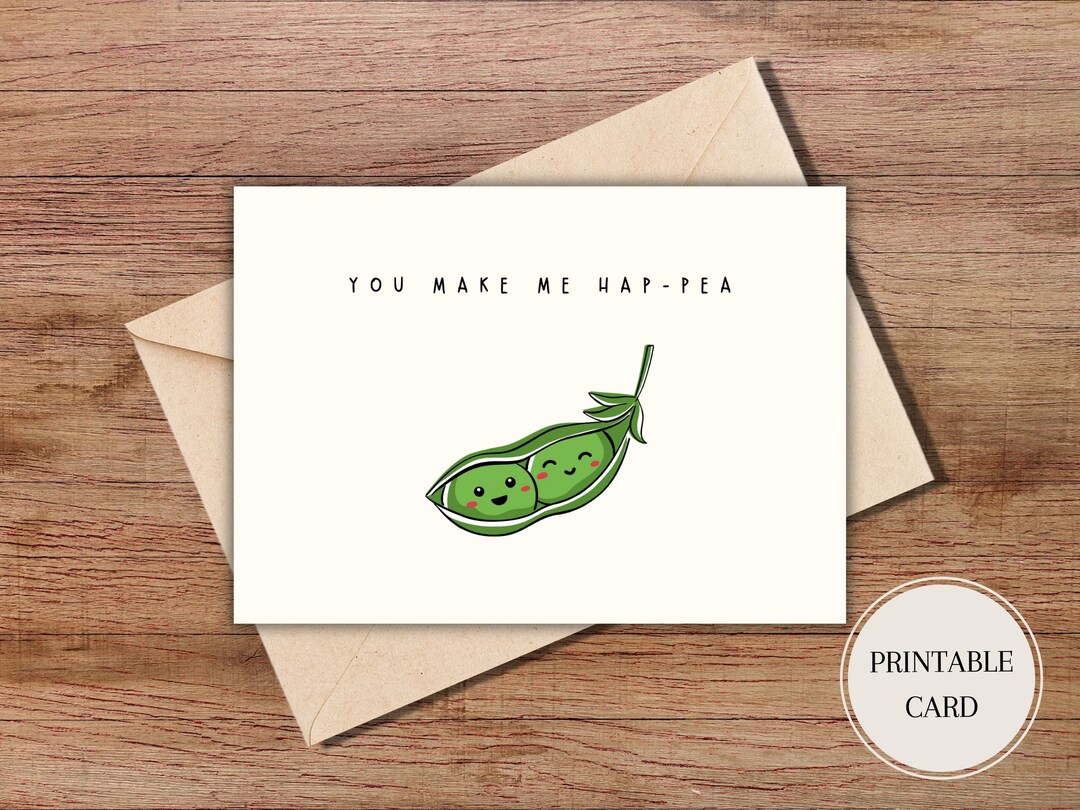 Printable Thank You Card Funny Pea in A Pod Card Funny Pun Thank You ...