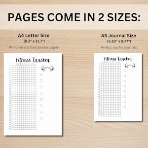 Fitness Tracker - PRINTABLE Journal Page - Exercise Tracker - Yearly ...